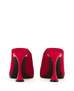 LANVIN Midnight Step Satin Mules