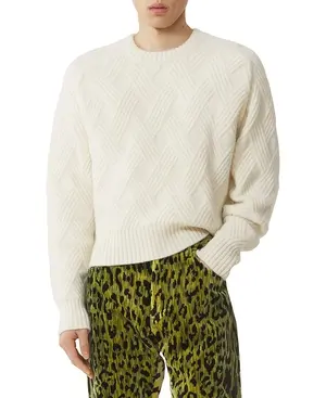 LANVIN Cable-knit Wool Sweater - Cloud