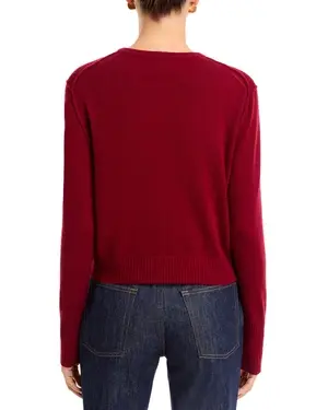 L'AGENCE Malone Cashmere Crewneck Cardigan