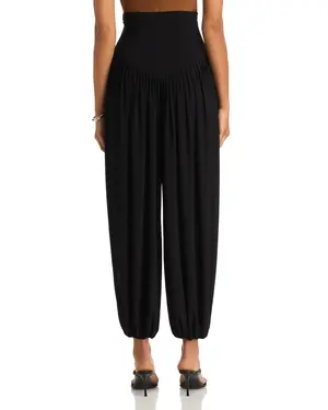 Norma Kamali Kenny High Waist Harem Pants