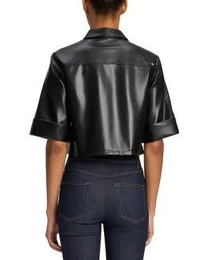 Cinq À Sept Aiden Faux Leather Top