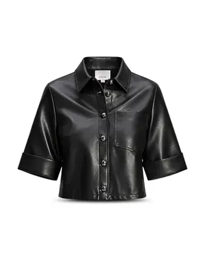 Cinq À Sept Aiden Faux Leather Top