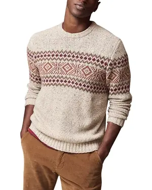 Marine Layer Donegal Fair Isle Sweater - Oat Multi