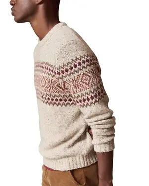 Marine Layer Donegal Fair Isle Sweater - Oat Multi