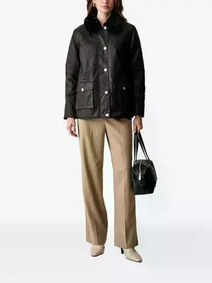 MORGAN Faux-fur Collar Coated Jacket