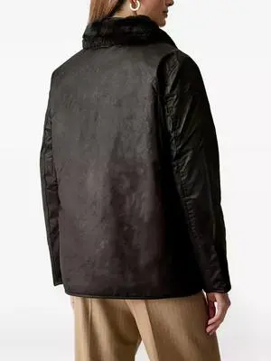 MORGAN Faux-fur Collar Coated Jacket