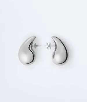 Bottega Veneta Small Drop Earrings - Silver
