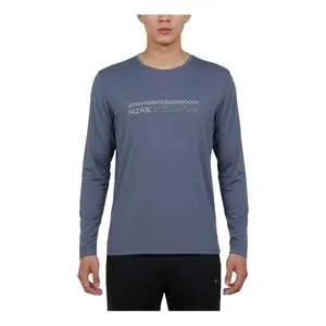 Nike Miler Dri-fit Ultraviolet Protection Winterized T-shirt - Diffused Blue