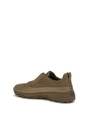 Zegna Triple Stitch™ Monte Leather And Suede Sneakers