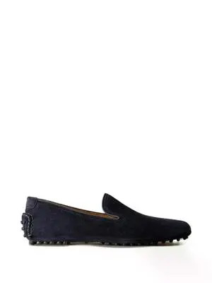 Car Shoe Hand-stitched Suede Loafers - Blue