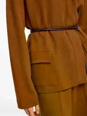 SEMICOUTURE Blossom Belted Wool Fitted Jacket