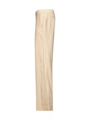 Zimmermann Cream Stretch Wool Valiant Straight Trousers