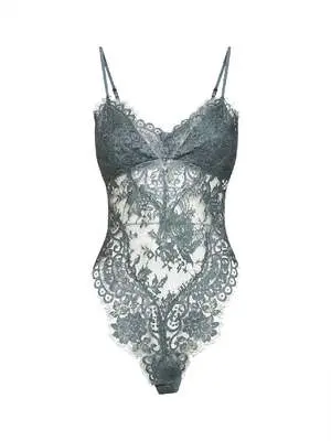 Zimmermann Airforce Blue Lace Teddy Bodysuit - Multicolor