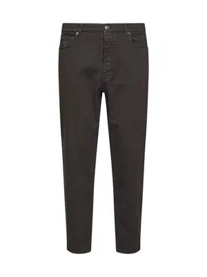 Brunello Cucinelli Dark Brown Garment-dyed Lightweight Comfort Denim Iconic Fit Jeans - Multicolor