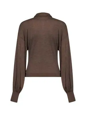 Jacquemus Brown Knit The Losange Cardigan With Scarf - Multicolor