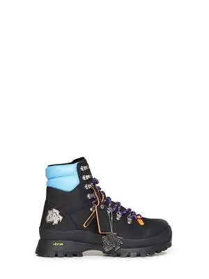 Off-White Black Nubuck Hiking Boots - Multicolor
