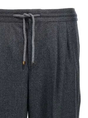 Brunello Cucinelli Front Pleat Pants - Gray
