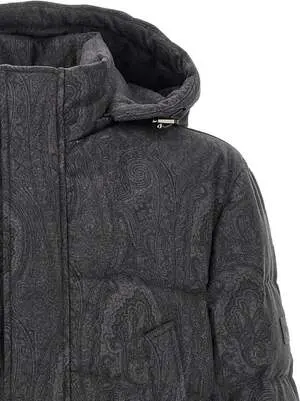 Etro Grey 'arnica' Down Jacket