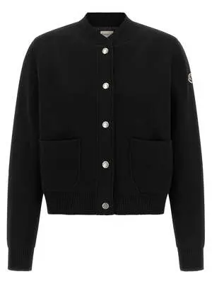 Moncler Padded Back Cardigan - Black