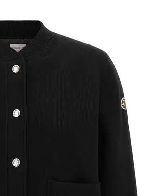 Moncler Padded Back Cardigan - Black