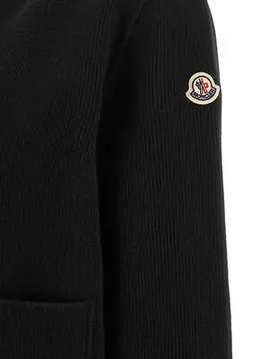 Moncler Padded Back Cardigan - Black