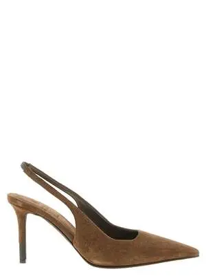 Brunello Cucinelli Suede Slingbacks