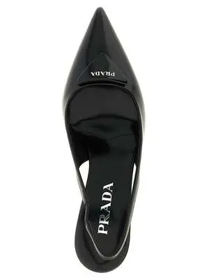 Prada Brushed Leather Slingback