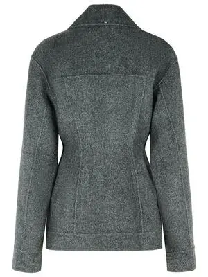 Sportmax Calcio' Pure Grey Wool Jacket