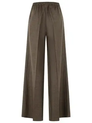 Max Mara Pantone' Mud-colored Wool Batavia Pants