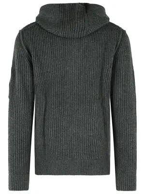 C.P. COMPANY Grey Wool Blend Cardigan