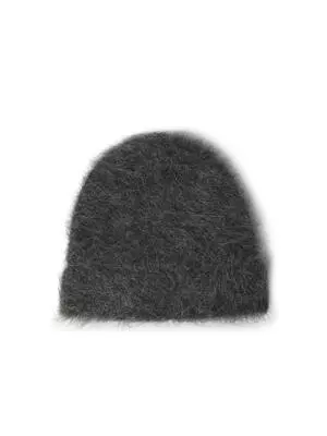 Séfr Fuzzy' Charcoal Grey Alpaca Blend Beanie - Gray