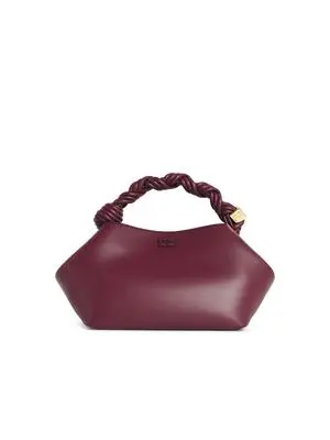 GANNI Burgundy Leather 'bou' Small Bag - Multicolor