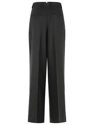 AMI Paris Black Virgin Wool Trousers