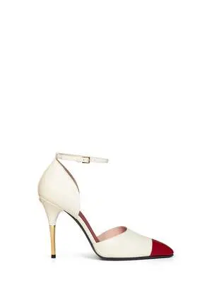 Valentino Garavani Butter White Kidskin Leather Sinead 105mm Pumps - Multicolor