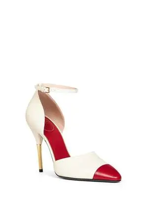 Valentino Garavani Butter White Kidskin Leather Sinead 105mm Pumps - Multicolor