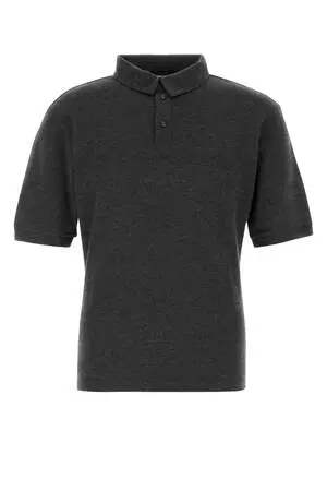 Giorgio Armani Graphite Cashmere Polo Shirt - Gray