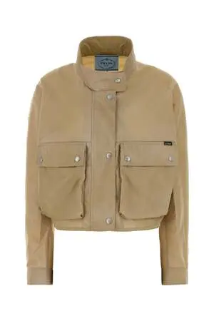 Prada Beige Re-nylon Jacket - Brown
