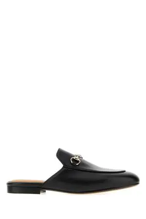Gucci Leather Slippers - Black