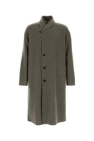 Giorgio Armani Grey Cashmere Blend Coat - Gray