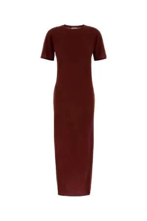 Saint Laurent Burgundy Wool Dress