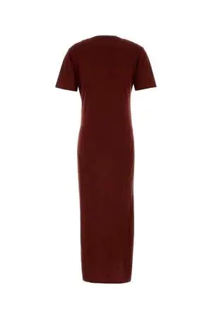 Saint Laurent Burgundy Wool Dress