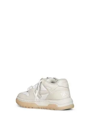 Off-White White And Beige Out Of Office Chunky Varsity Sneakers - Multicolor
