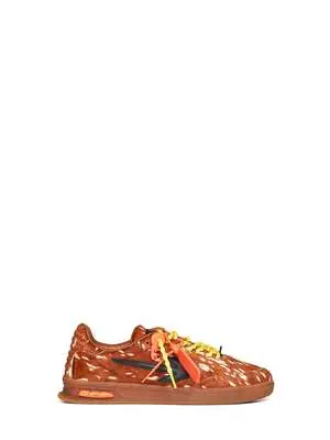 Off-White Brown Printed Calf Hair End Of Play Sneakers - Multicolor