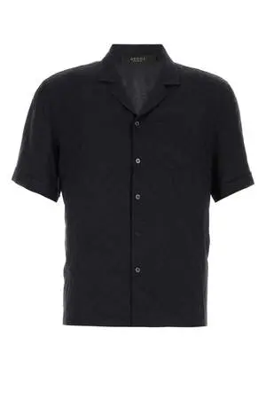 Gucci Gg Silk Shirt - Black