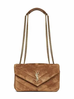 Saint Laurent Caramel Cognac Loulou Small Shoulder Bag - Multicolor