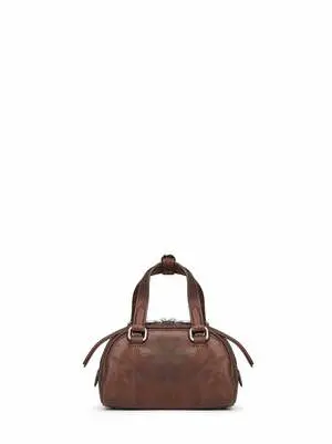 DIESEL® Brown 1dr Dome Soft Small Bowling Bag - Multicolor