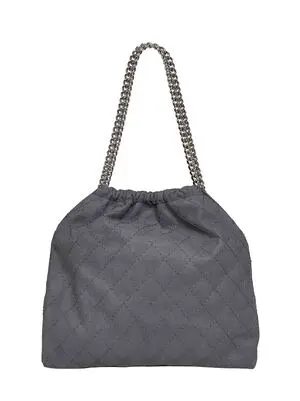 Stella McCartney Slate Grey Medium Falabella Drawstring Shoulder Bag