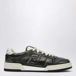 Fendi Match Vintage Leather Low-top Sneakers With Lace-up Detail