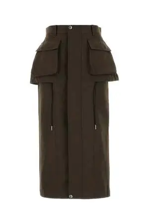 Sacai Sculpted Mini Mud Cotton-blend Skirt With Cupro Lining