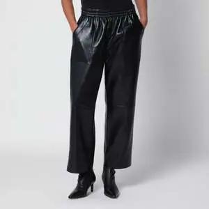 ANINE BING Billy Recycled Leather High-rise Straight-leg Trousers